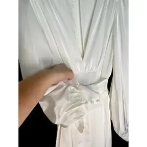 Mable | Pants & Jumpsuits | Mable Ivory Textured Wideleg Jumpsuit ...